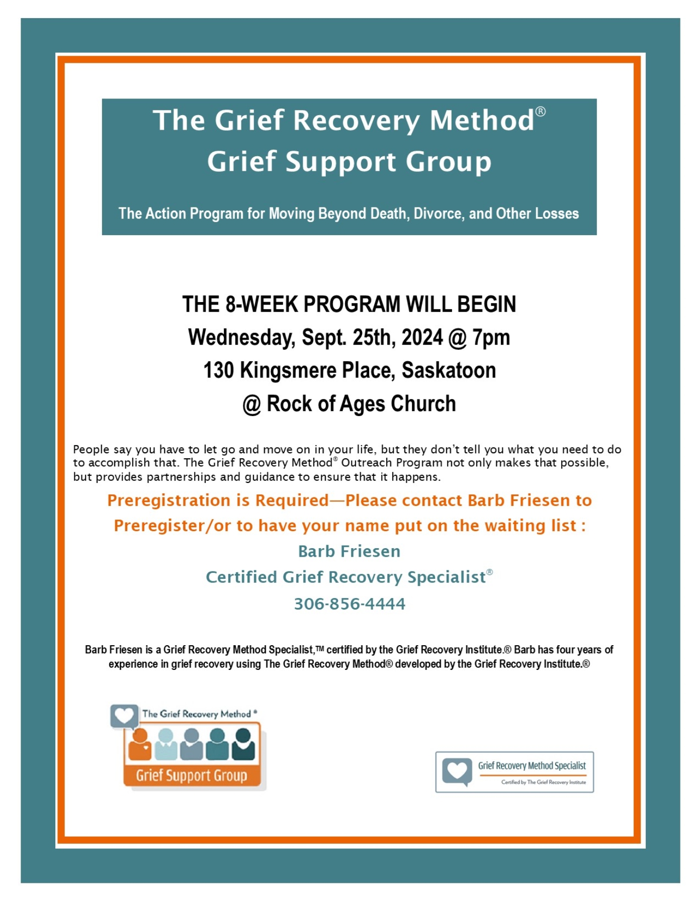 The Grief Recovery Method Grief Support Group – 8 Week Program – Spoken ...