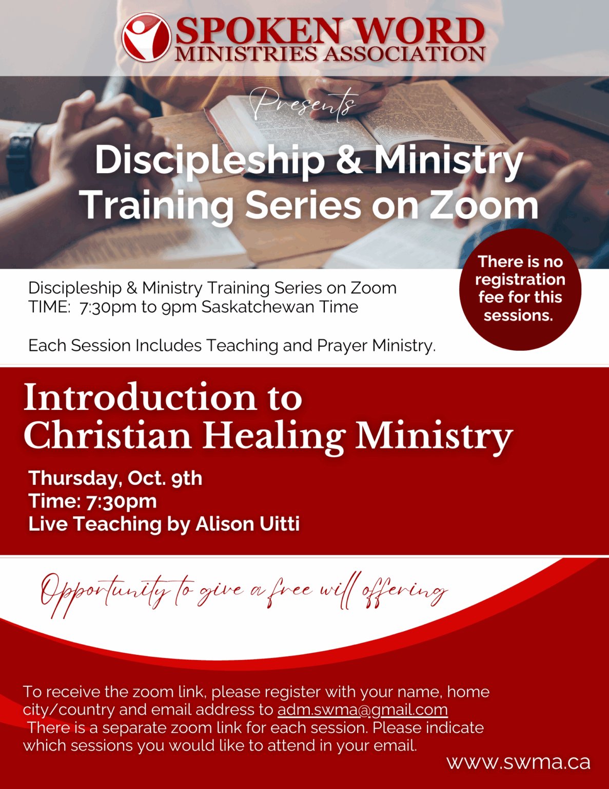 Discipleship & Ministry Training Series on Zoom: Introduction to ...