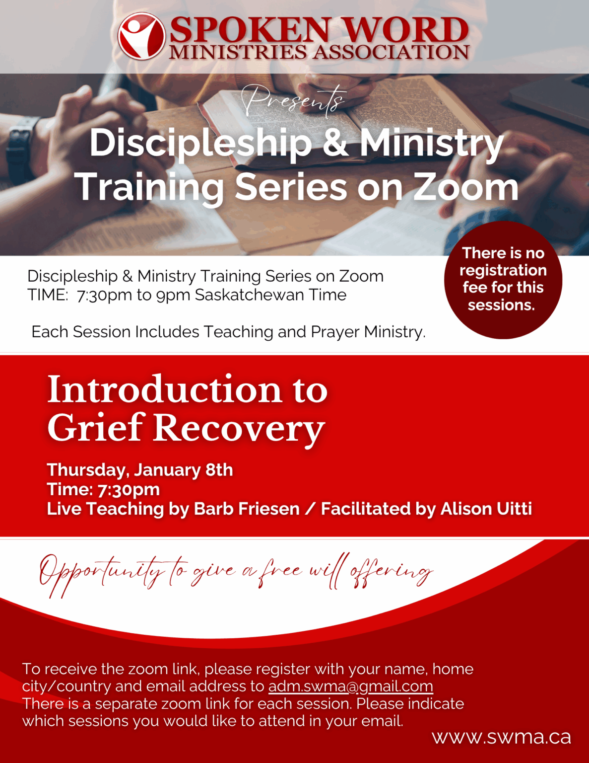 Discipleship & Ministry Training Series on Zoom: Introduction to Grief ...